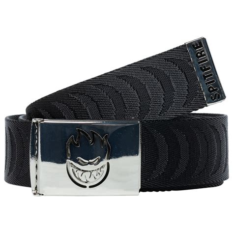 Bighead Cut Out Jacquard Swirl Spitfire Belt In Black Black Titus