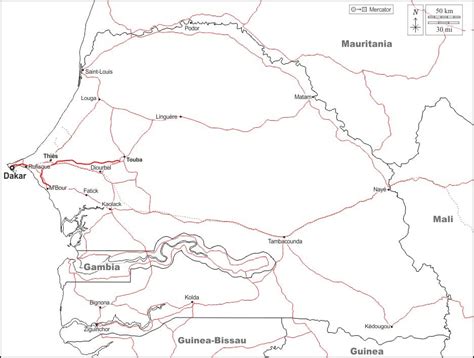 Printable Senegal Political Map Free Download And Print For You