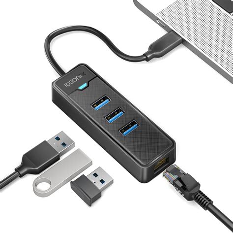 Adattatore USB Ethernet Hub USB In Alluminio Con Porta Ethernet LAN RJ45 Cavo Di Nylont E 3