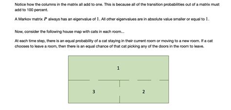 Solved Notice How The Columns In The Matrix All Add To One Chegg Com