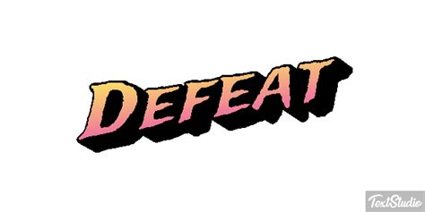 Defeat Word Animated Gif Logo Designs