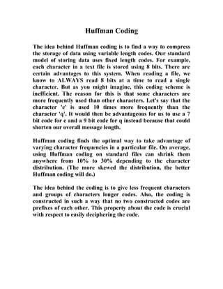 Huffman Coding PDF
