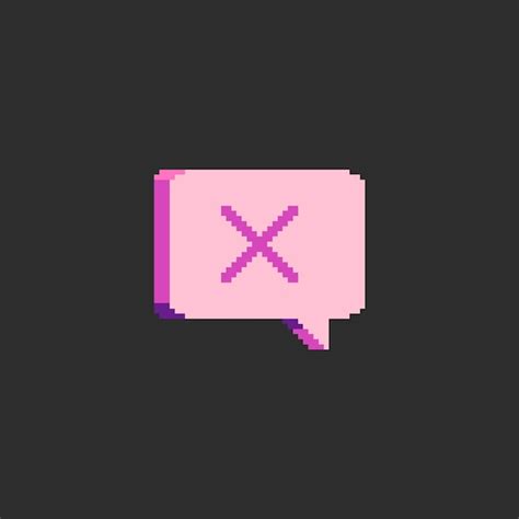 Premium Vector Pixel Art Dialog Icon