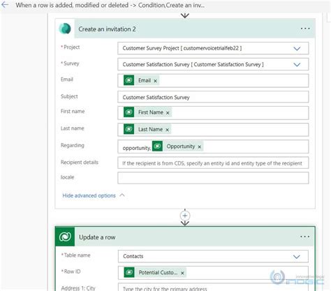How To Use Invitation Id Of Customer Voice Survey Invitation In Power Automate Flow Espc