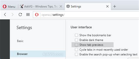Tip How To Disable Tab Previews And Tab Menu On Ctrltab Switching In