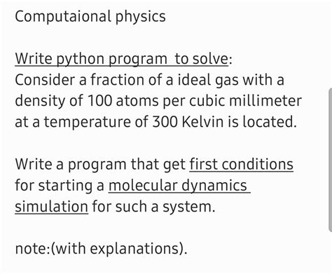 Solved Computaional Physics Write Python Program To Solve