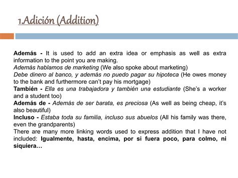 Spanish Linking Words Pptx