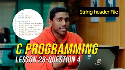 C Programming String Header File Lesson 28 Q4 Mahmoud Metwally Youtube