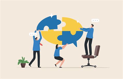 Teamwork Puzzle Work Together To Solve Problems As A Team Brainstorming Ideas To Find