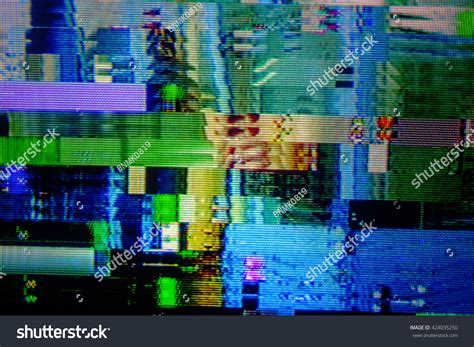 Television Failure Lcd Screen Glitch Lcd Stock Photo Shutterstock