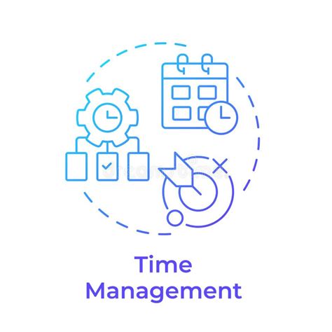 Time Management Blue Gradient Concept Icon Stock Illustration Illustration Of Schedule