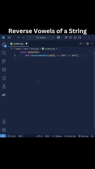 345 Reverse Vowels Of A String Leetcode In Python Explained Codingpython Youtube