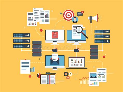 Cloud Computing Big Data Analysis And Data Mining Stock Vector