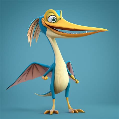 Premium Photo A Close Up Of A Cartoon Bird With A Big Beak Generative Ai