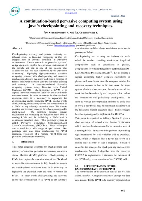 Pdf A Continuation Based Pervasive Computing System Using Javas