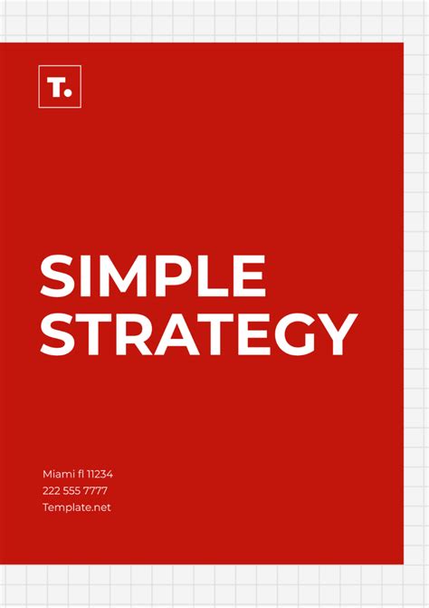 Free Simple Strategy Template To Edit Online