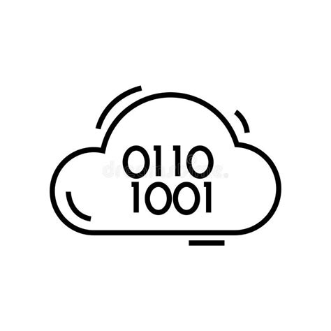 Cloud Technology Line Icon Concept Sign Outline Vector Illustration