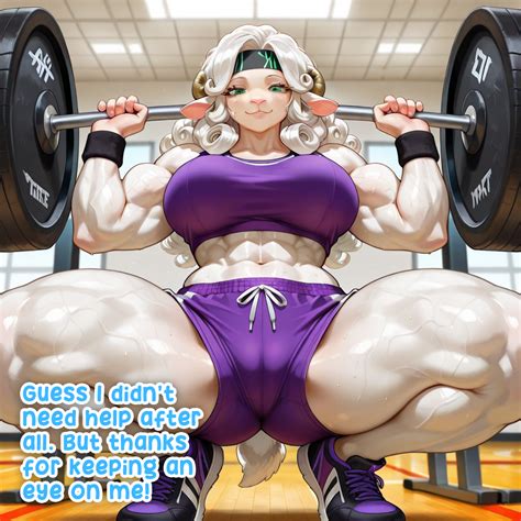 Rule 34 Abs Ai Generated Anthro Barbell Female Furry Gym Gym Clothes Gym Shorts Looking At
