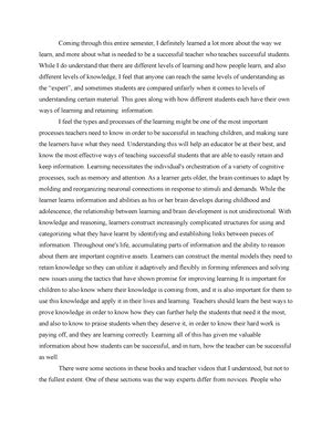 TE Reflection In Class Writing Assignments Perfect Example Of What Is Being Asked Of You