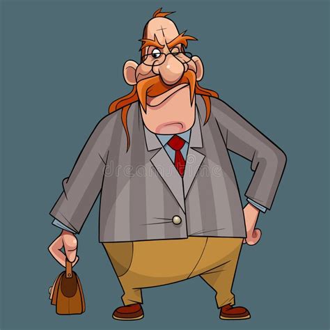 Cartoon Red Haired Woman With Big Breasts Standing Akimbo Stock Vector