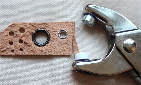 Putting Eyelets In Using A Hammer