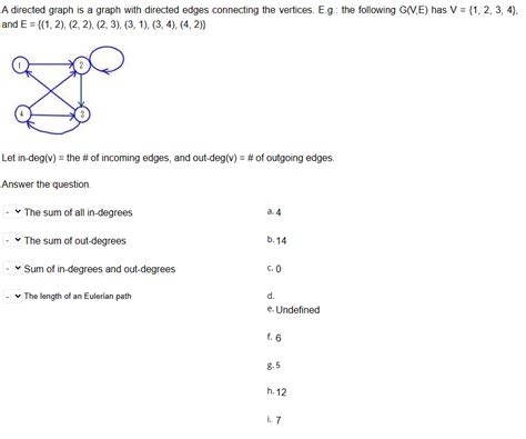 Solved A Directed Graph Is A Graph With Directed Edges