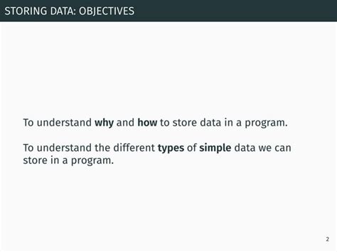Programming In Java Storing Data PPT