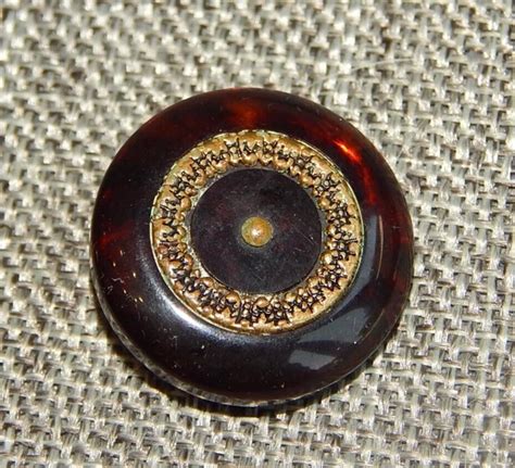Antique Vtg Bakelite Faux Tortoise Shell Button ~apx 1 ~ 437 12 45