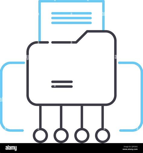 data structure line icon outline symbol vector illustration concept