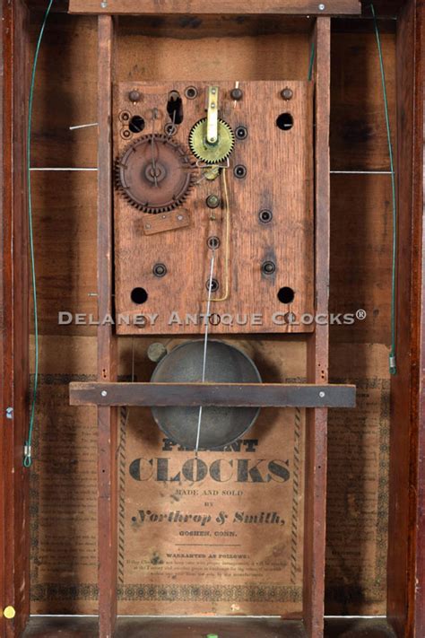 Northrop And Smith Pillar And Scroll Shelf Clock Originally Made In Goshen