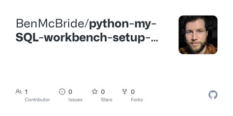 Github Benmcbridepython My Sql Workbench Setup Assignment