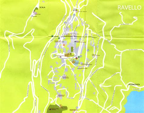 Top Tourist Attraction And Places Map Of Ravello Italy Tourist Places