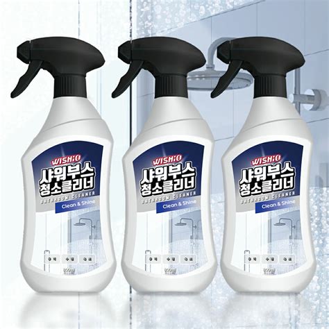 위시오 샤워부스 유리 수전 수도꼭지 청소 물때 욕실 화장실 청소 클리너 세제 800ml 티몬