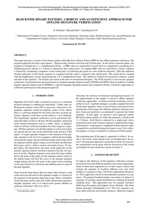PDF BLOCKWISE BINARY PATTERN A ROBUST AND AN EFFICIENT APPROACH FOR OFFLINE SIGNATURE