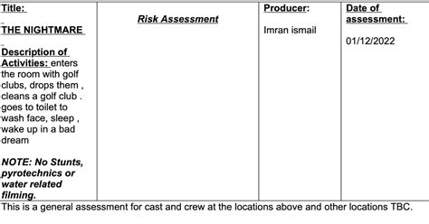Planning For Preliminary Task Risk Assessment