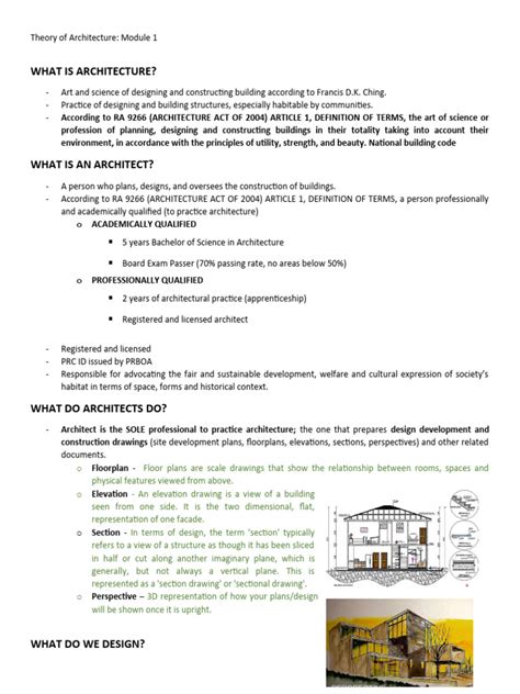 Theory Of Architecture Lesson 1 Pdf