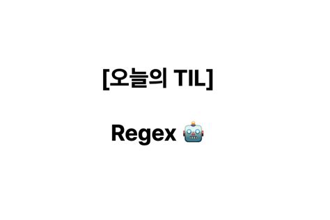 Til 파이널 프로젝트 13일차 Regex