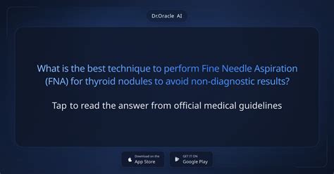 What Is The Best Technique To Perform Fine Needle Aspiration Fna For
