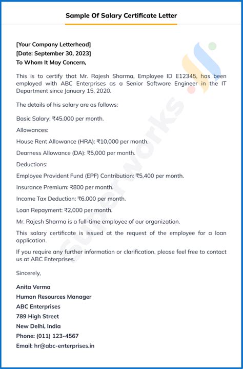 5 Important Facts Of Salary Certificate Letter Your Guide