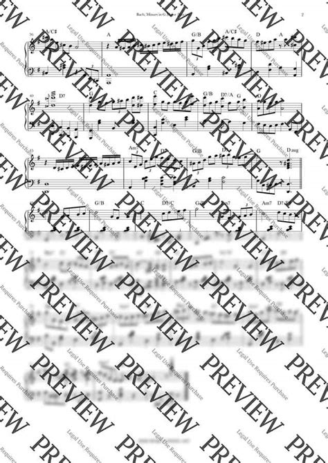 악보 바흐 미뉴에트 G장조 재즈버전 By 참새와 재즈놀이