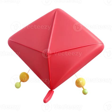 Red Diamond Shape With Yellow Spheres 51328919 Png