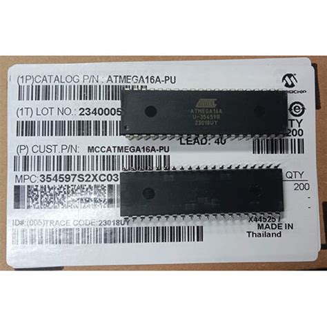 Atmega16a Pu Microchip Microcontroller Color Black At Best Price In