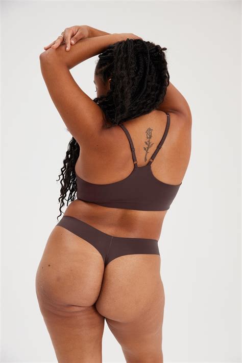 Girlfriend Collective Sport Thong In Espresso Sanchos