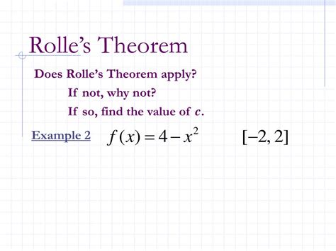 PPT 3 2 Rolles Theorem And The Mean Value Theorem PowerPoint Presentation ID 257341