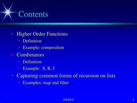 Ppt Higher Order Functions Examples Combinators And Recursion On Lists Powerpoint