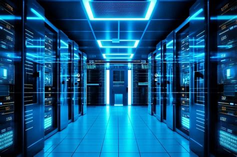 Premium Photo Server Room Equipped With State Of The Art Firewall Hardware