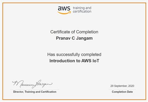 Pranav Jangam On Linkedin Aws Iot Certification Awsiot