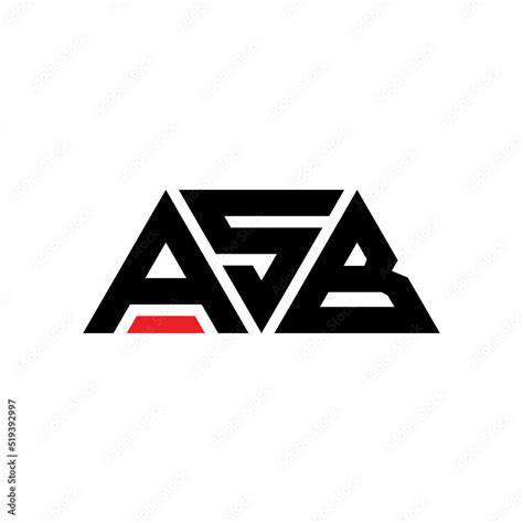 Vetor De Asb Triangle Letter Logo Design With Triangle Shape Asb