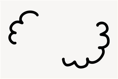 Minimalist Black Cloud Outlines White Free Photo Illustration Rawpixel