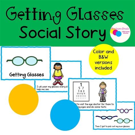 Getting Glasses Social Skills Story Printable Social Skills Story